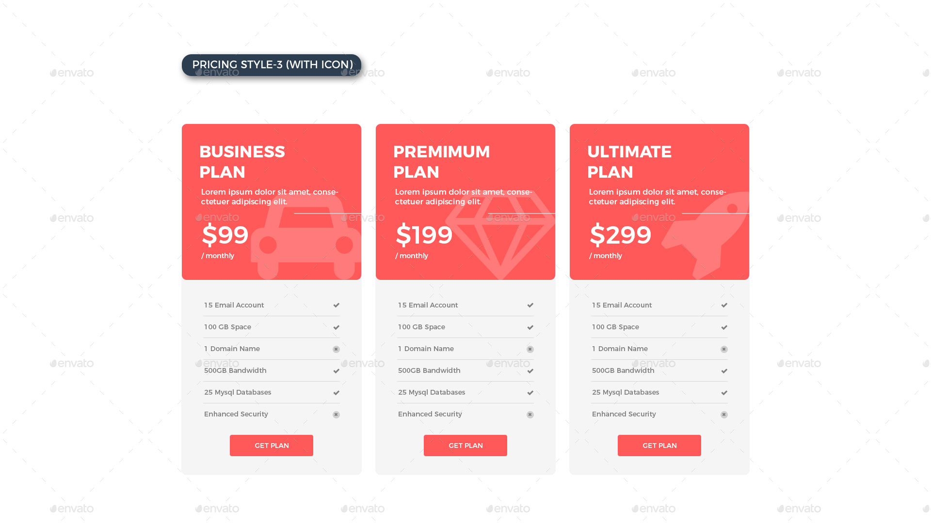 Uplan - A Multipurpose Pricing Tables, Web Elements | GraphicRiver
